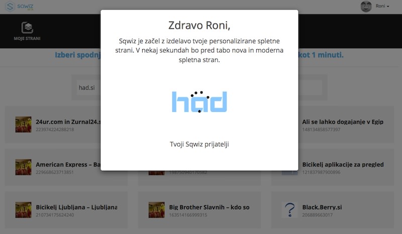 Sqwiz - pretvori Facebook stran v spletno mesto