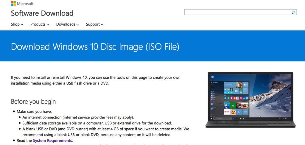 Download Windows 10 Disc Image (ISO File)
