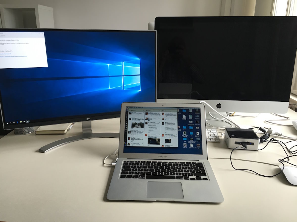 Intel NUC NUC6i5SYH in monitor LG 27UD68-W 4K IPS / test