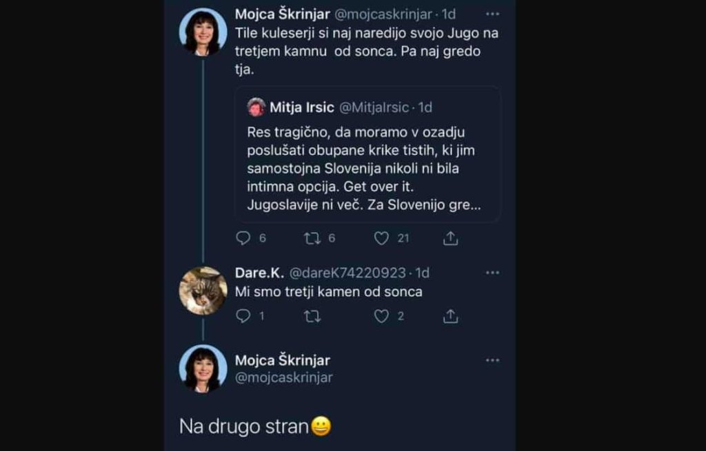 SdSovka Mojca Škrinjar pošilja "kuleserje", da si naredijo svojo Jugo na tretjem kamnu od sonca